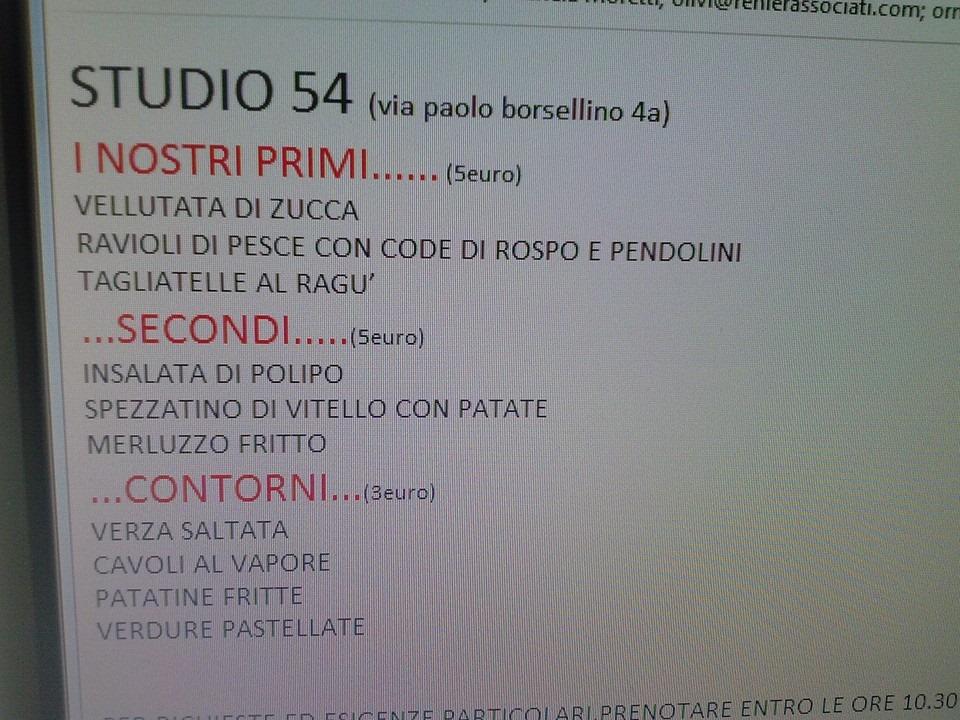 Menu at Studio 54 Caffè, Ristorante, Pizzeria - Fano PU, Fano