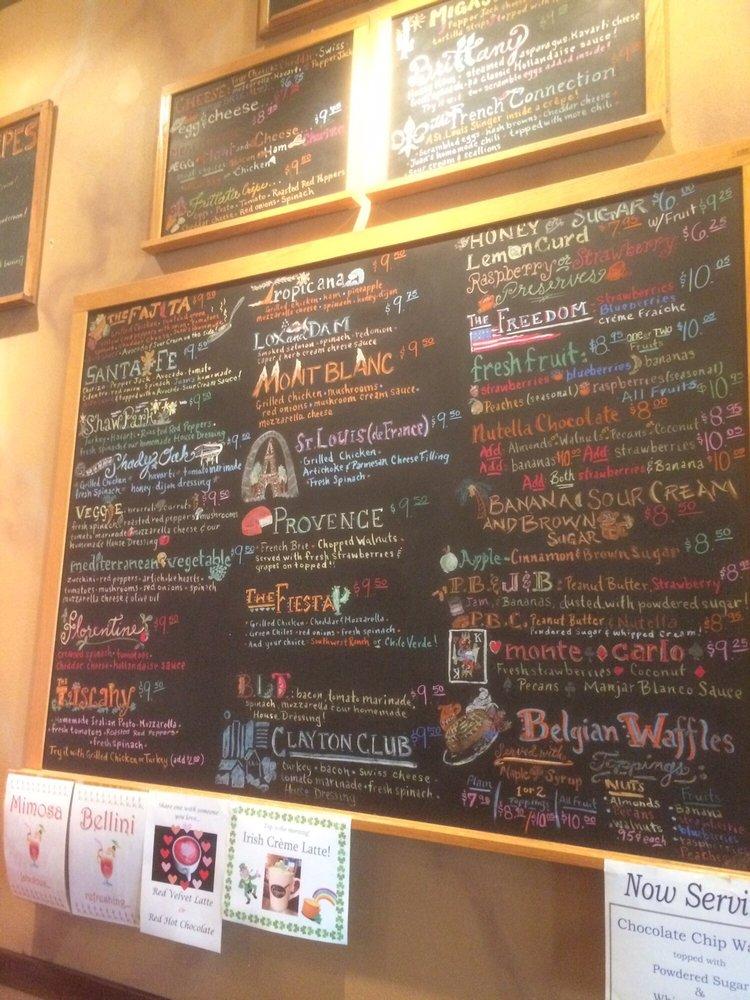Menu at City Coffee & Creperie cafe, Clayton