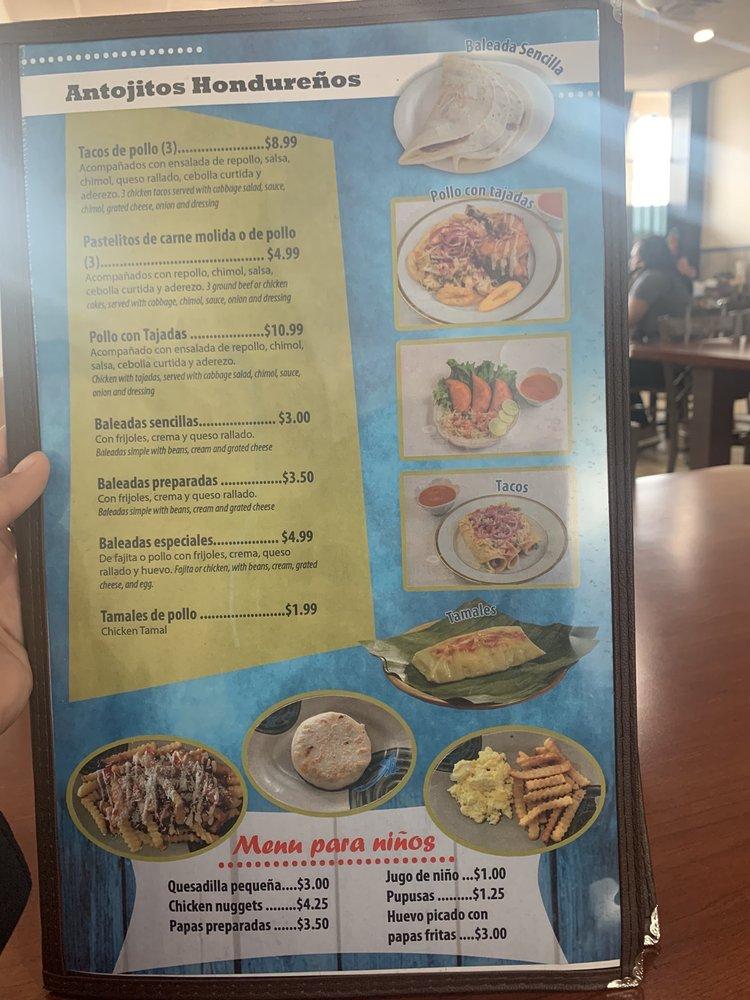 Menu at Los Lagos restaurant, Houston