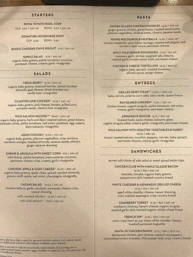 Menu at Marketplace Cafe, Arcadia, 400 S Baldwin Ave
