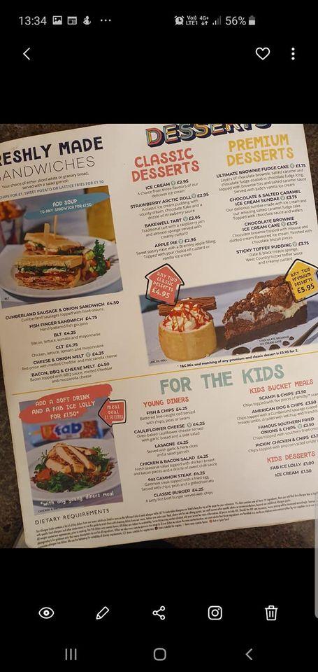 Menu at The Mallard pub & bar, Ilkeston, Heanor Rd