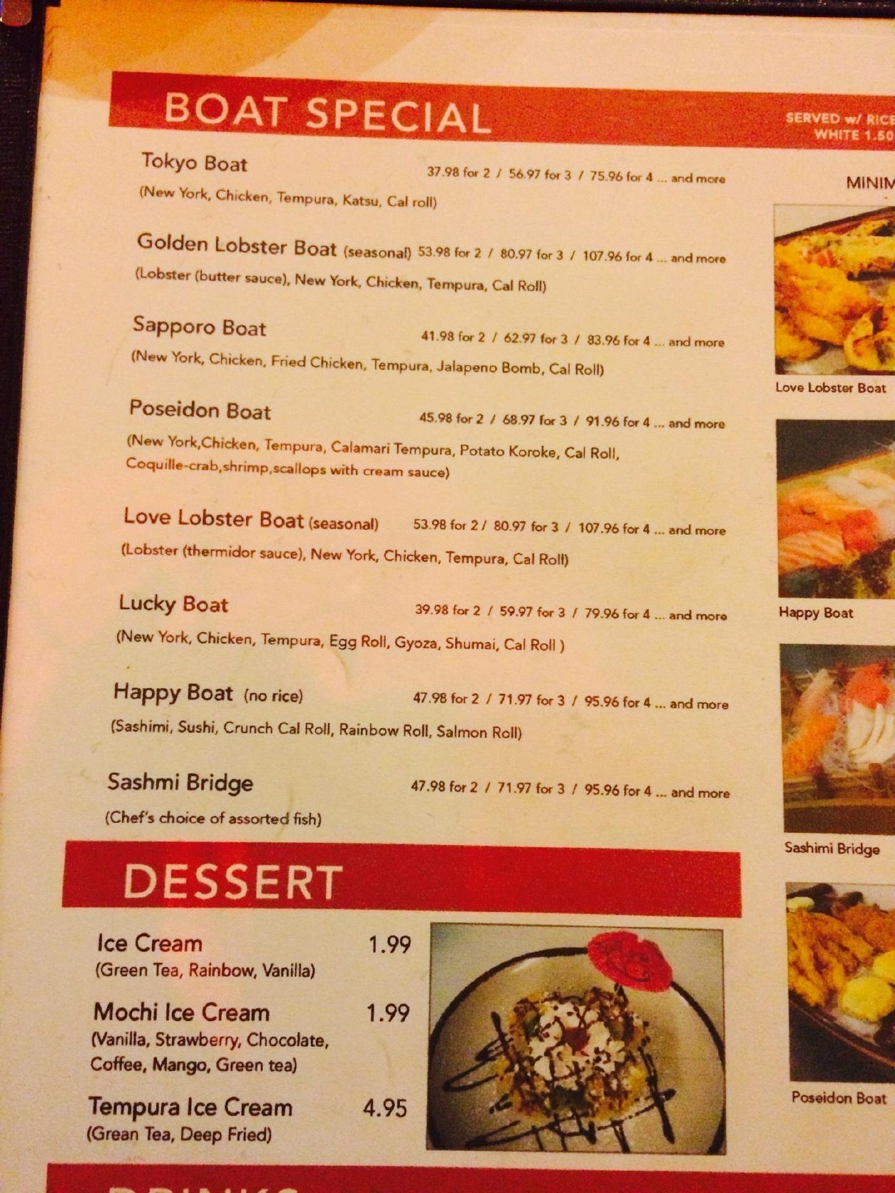 Menu at Tokyo Lobby Restaurant, Hacienda Heights