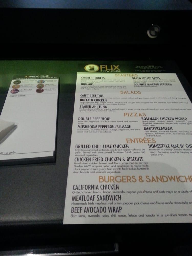 Menu at Flix Brewhouse pub & bar, Des Moines