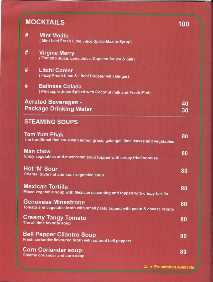 Menu at The Food Junction, Ahmedabad, Thaltej