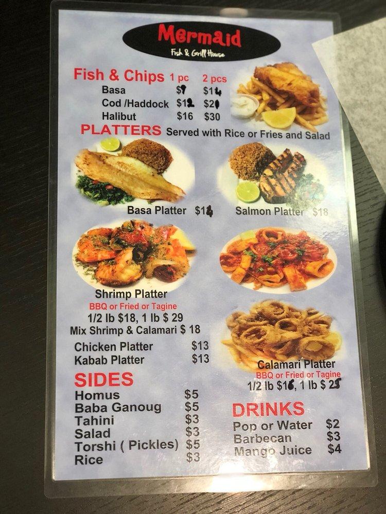 Menu at Mermaid Fish & Grill House أسماك عروسة البحر restaurant ...
