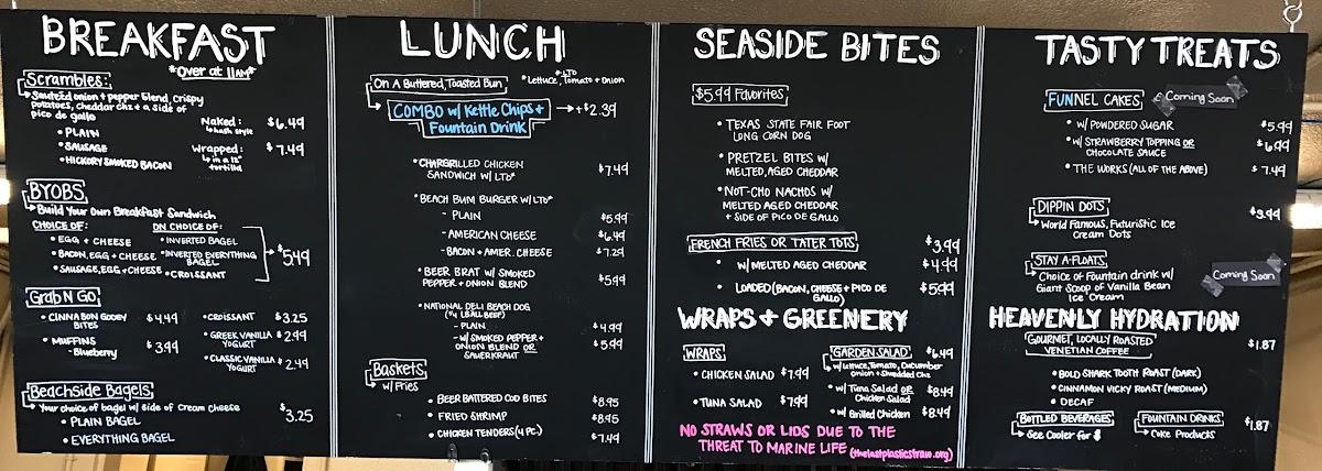 Menu at Pilot House on Venice Beach pub & bar, Venice