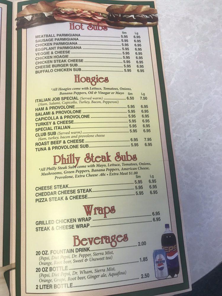 Menu at The Italian Job pizzeria, New Market