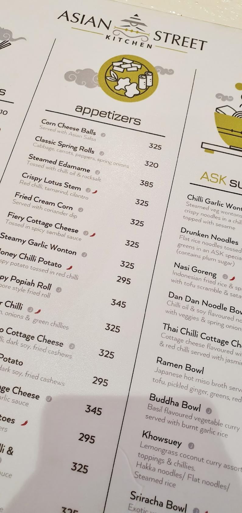 Menu at Asian Street Kitchen, Mumbai, Sea Face
