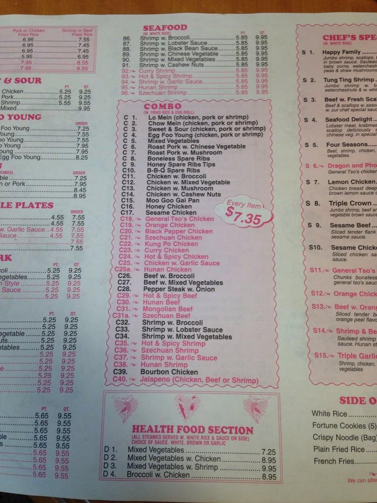 Menu at Great China restaurant, Dothan