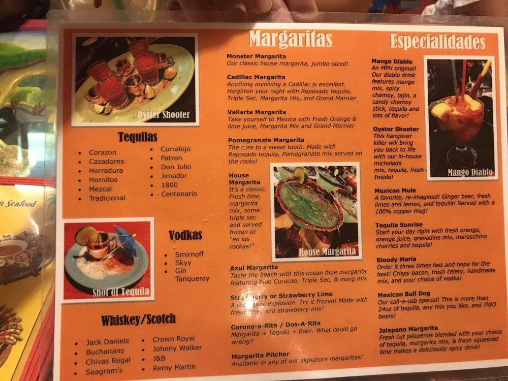 Menu at Mariscos Playa Hermosa pub & bar, Phoenix