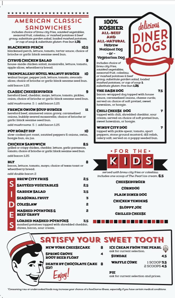 Menu at David Reay's Modern Diner + Tavern pub & bar, Onalaska