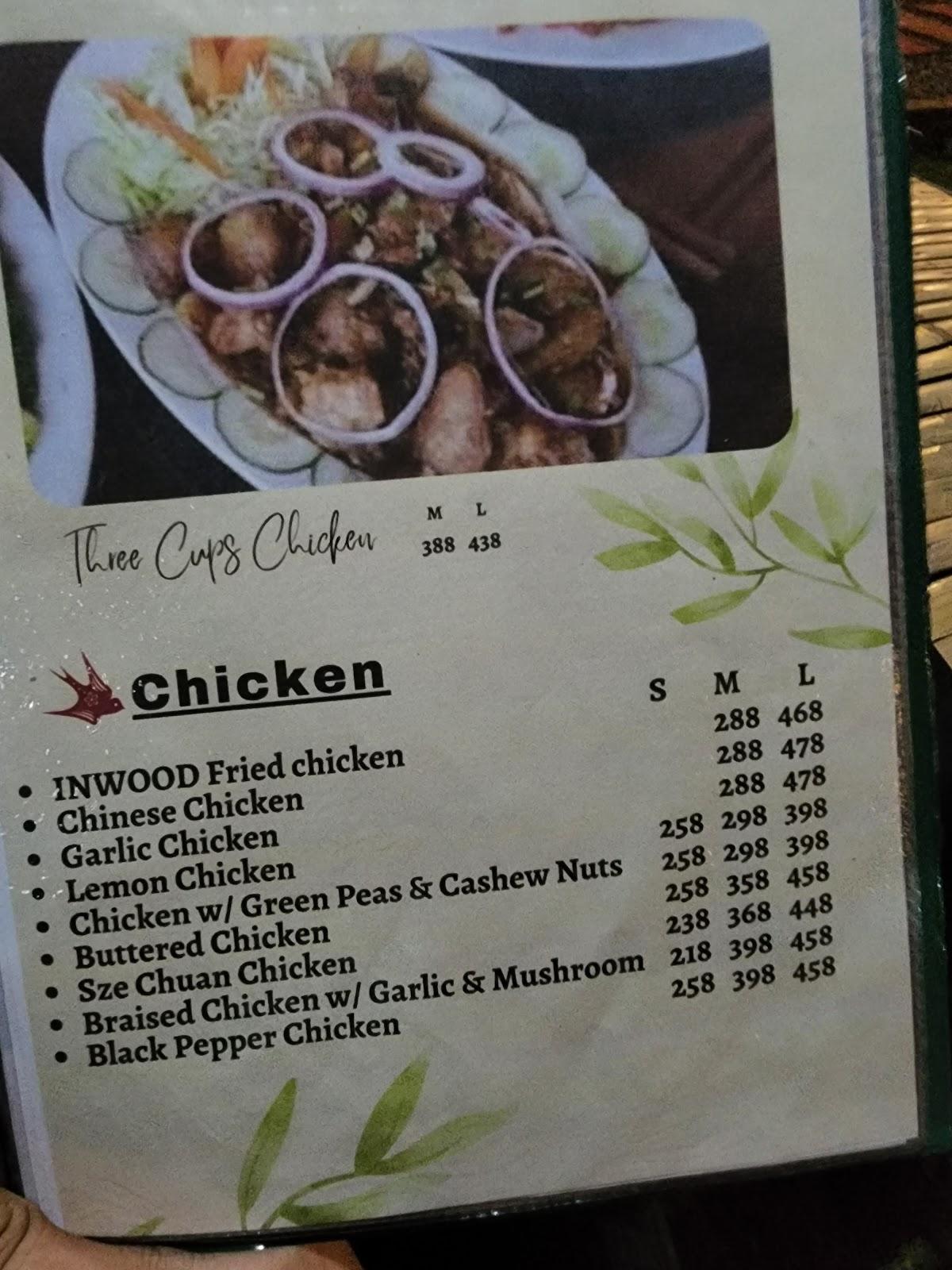 Menu at Inwood Tavern pub & bar, Lucena