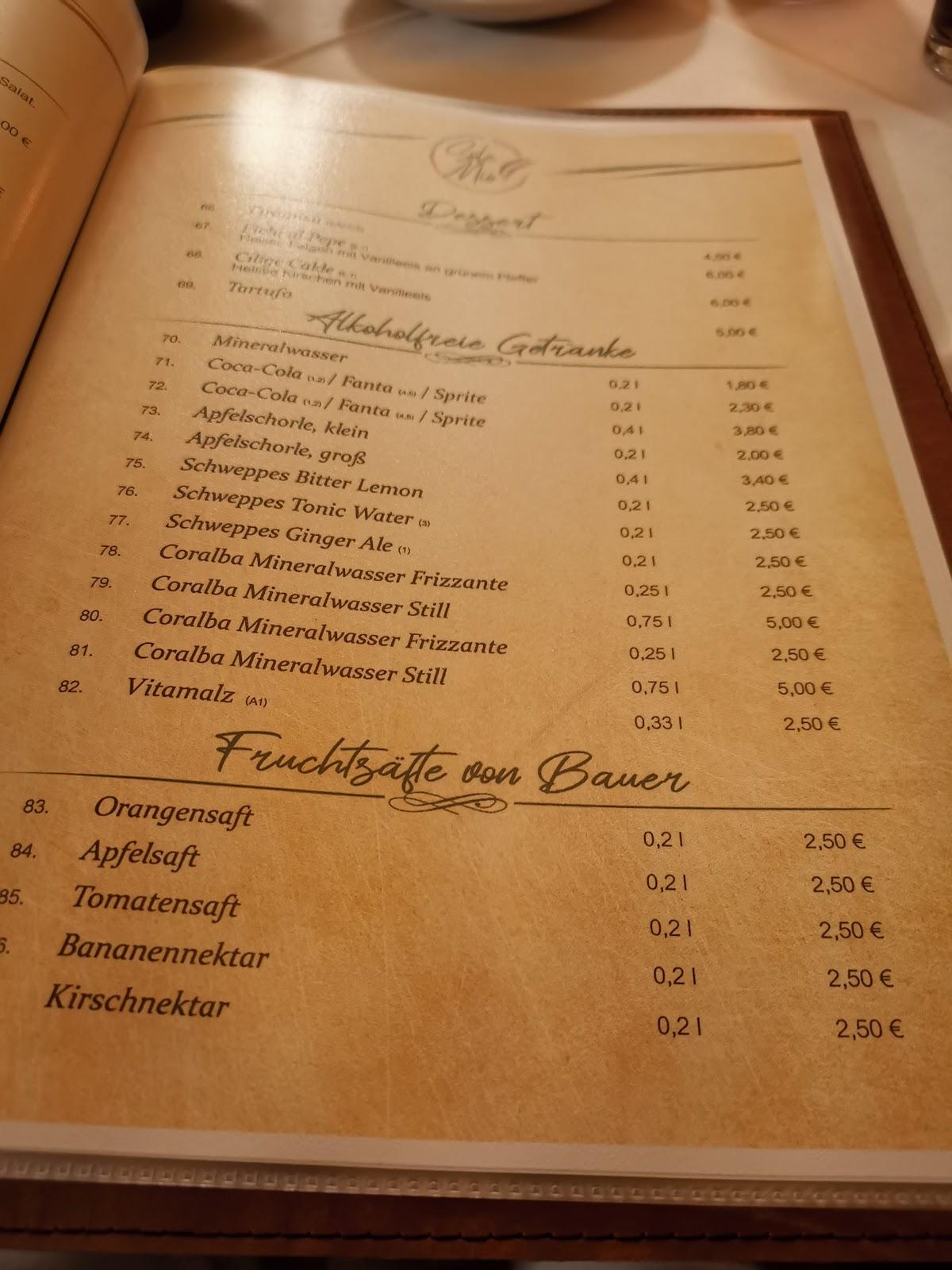 Speisekarte von Ristorante "Sole-Mio" restaurant, Löbau, Nicolaistraße 1a