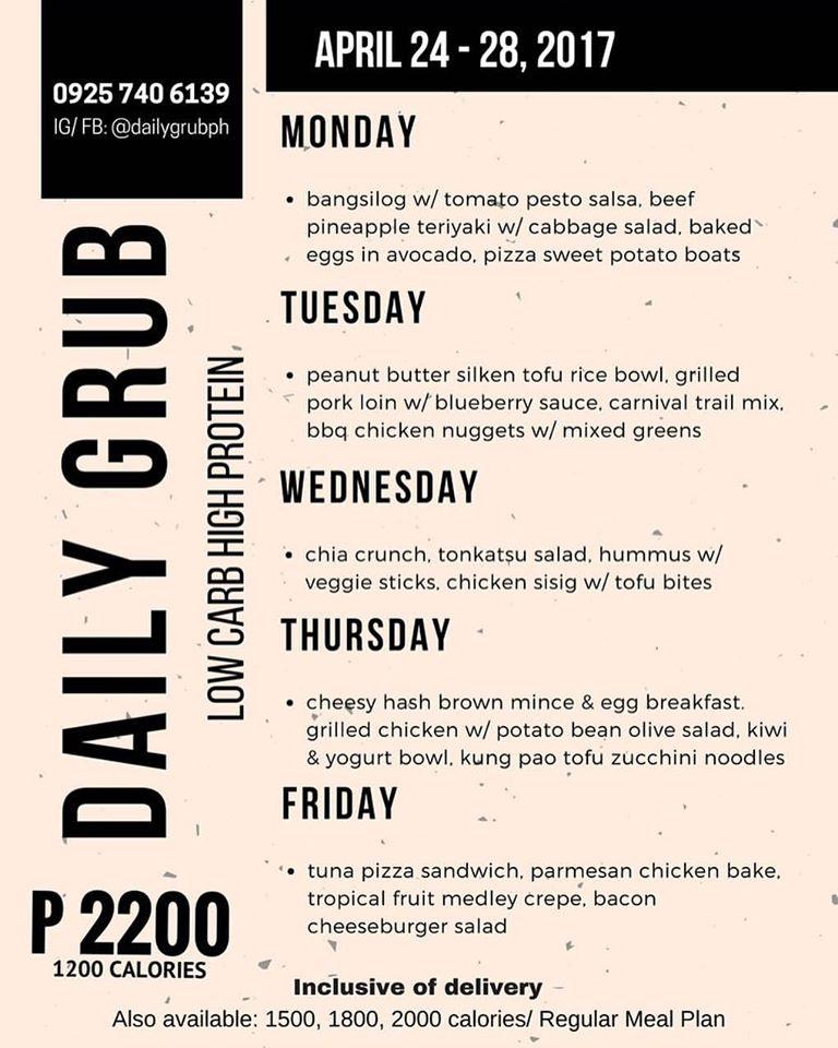 Menu at Daily Grub restaurant, Cainta, Sunset Dr