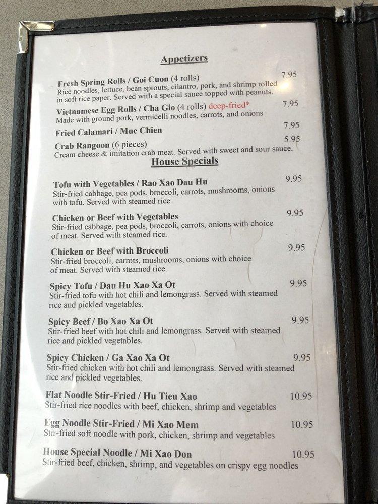 Menu at Little Saigon Vietnamese Restaurant, Nampa