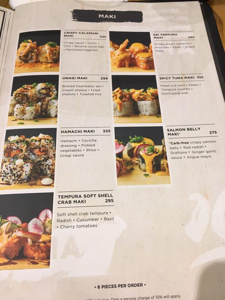 Menu at Ooma restaurant, Taguig, Bonifacio High Street Central