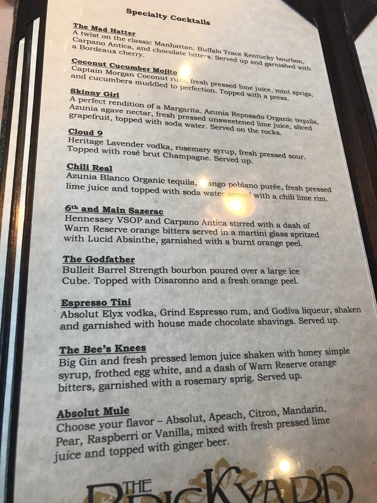 Menu at The Brickyard pub & bar, Boise