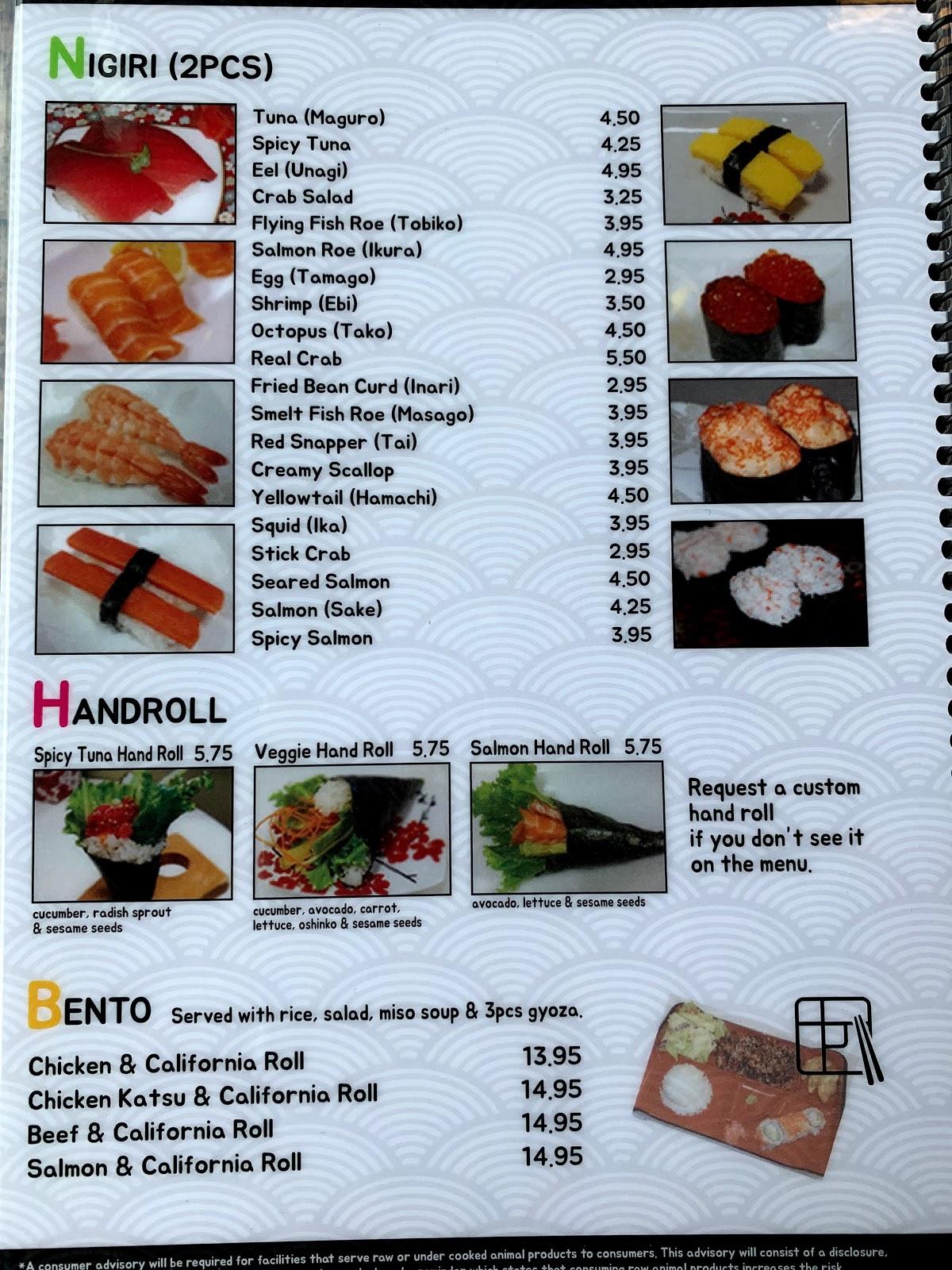 Menu at Yami Sushi & Teriyaki restaurant, Gresham, SW Highland Dr