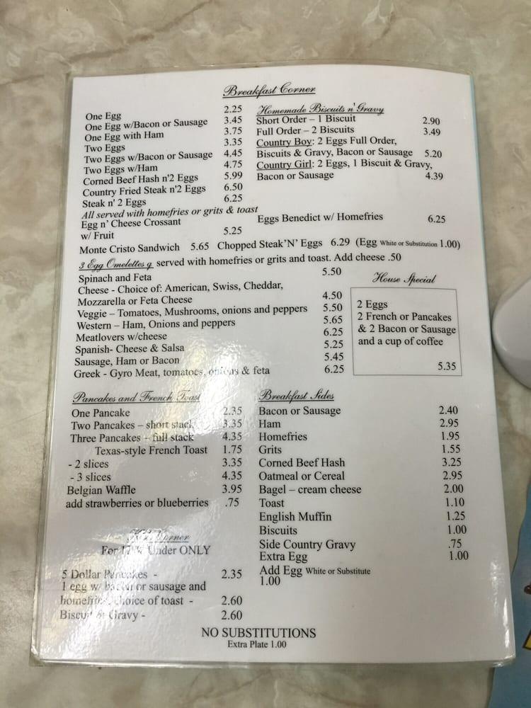 Menu at East Bay Family Restaurant, Largo