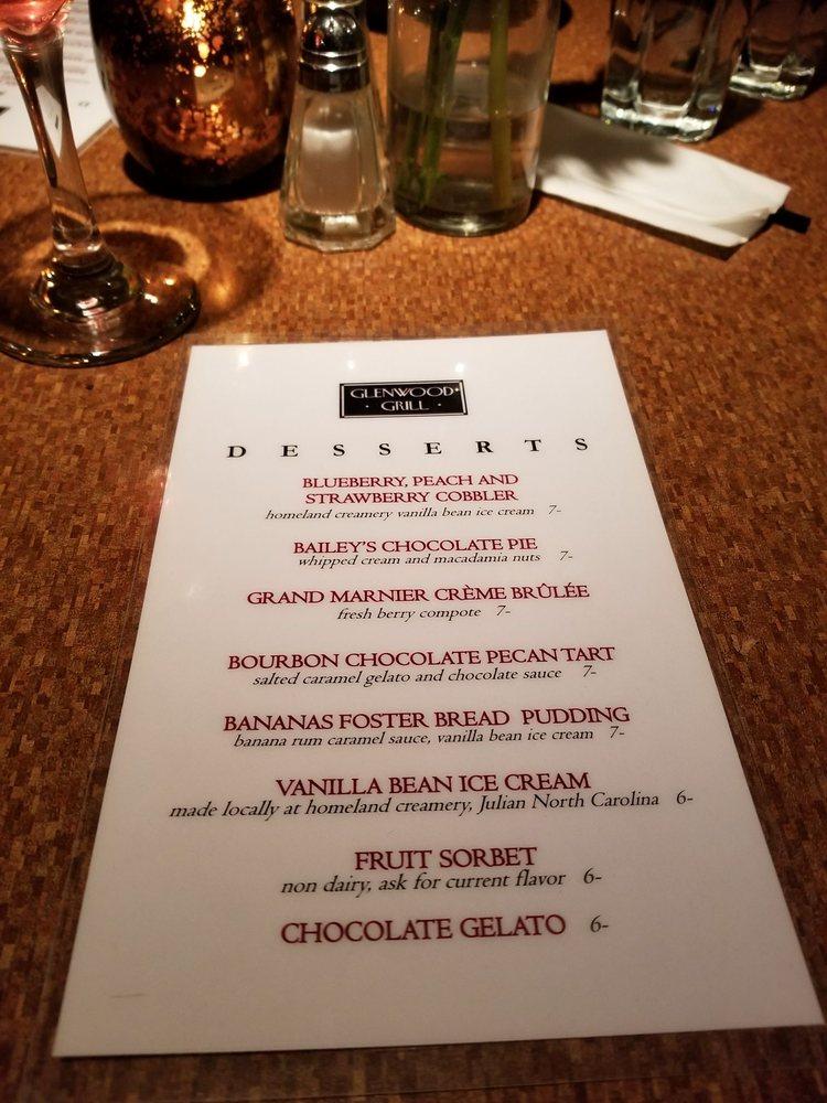Menu at Glenwood Grill pub & bar, Raleigh