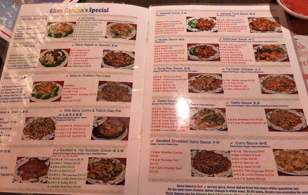 Menu at Chen Garden restaurant, Rochester, Monroe Ave #1843