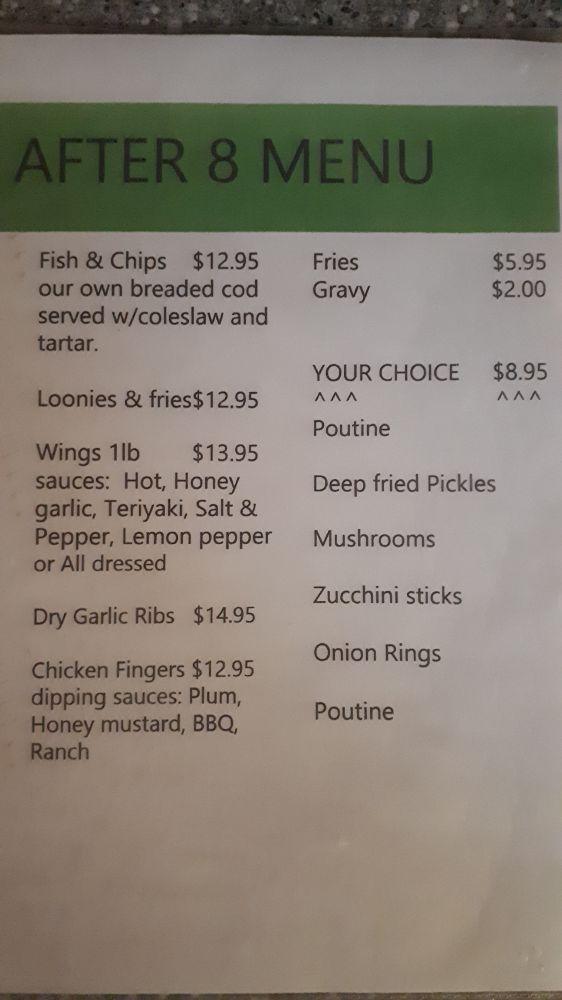 Menu at Wasa Country Pub & Grill, Wasa