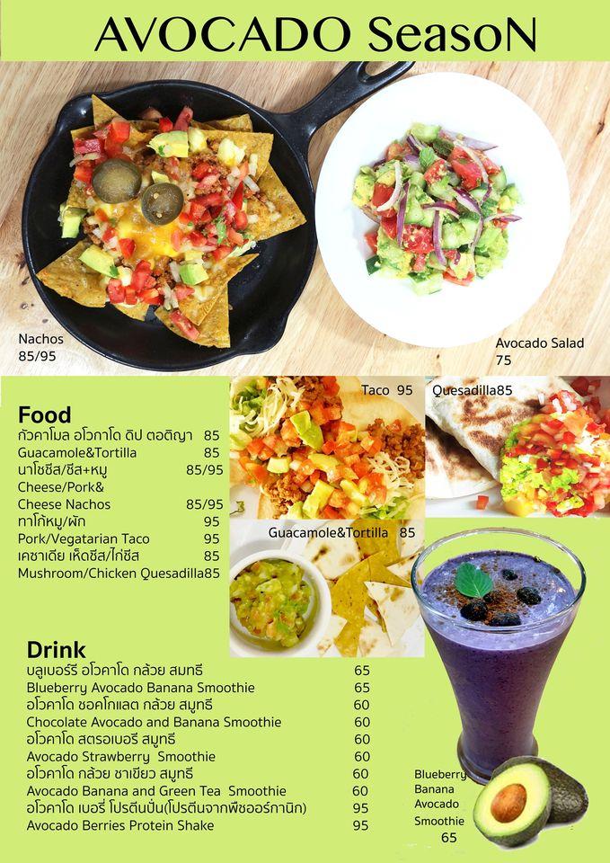 Menu at Andaman Cafe, Bang Krathuek