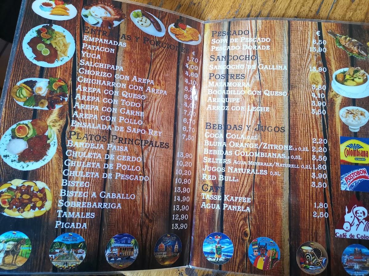 Carta de Restaurant Sapo Rey, Fráncfort