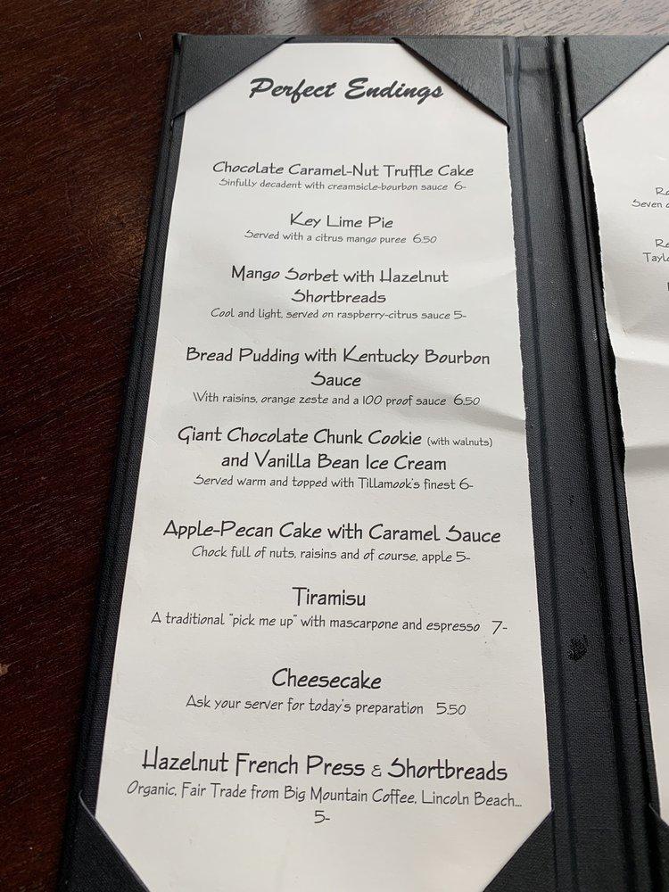 Menu at Tidal Raves Seafood Grill restaurant, Depoe Bay