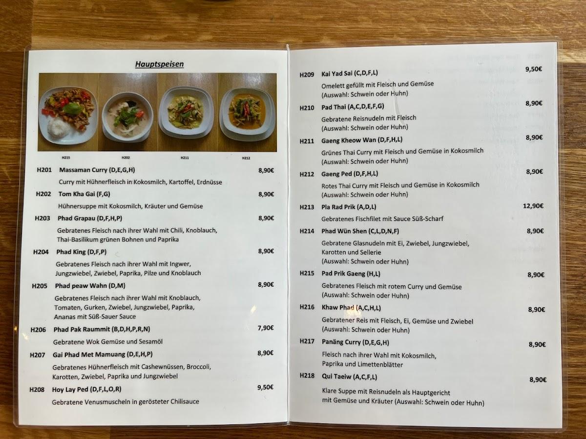 Speisekarte von wan-waan thaifood restaurant, Wels