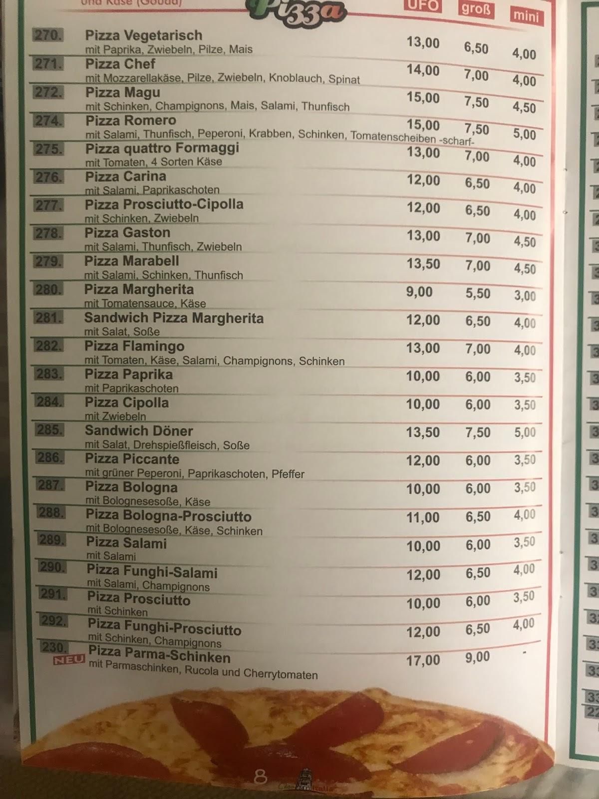 Speisekarte von Ciao Italia Siegen pizza, Siegen, Eiserfelder Str. 345
