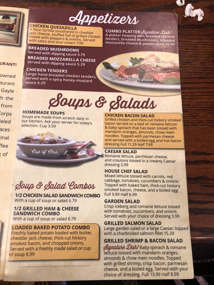 Menu at Crossroads Family Restaurant, Versailles