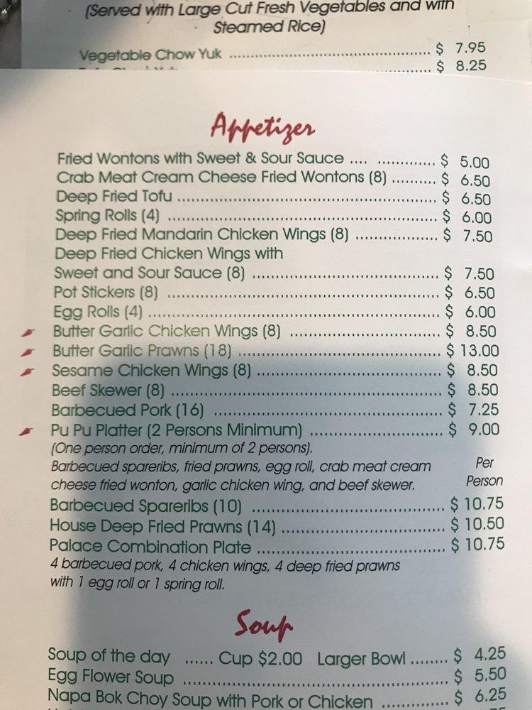 Menu at Emperor's Palace( West Bremerton) restaurant, Bremerton