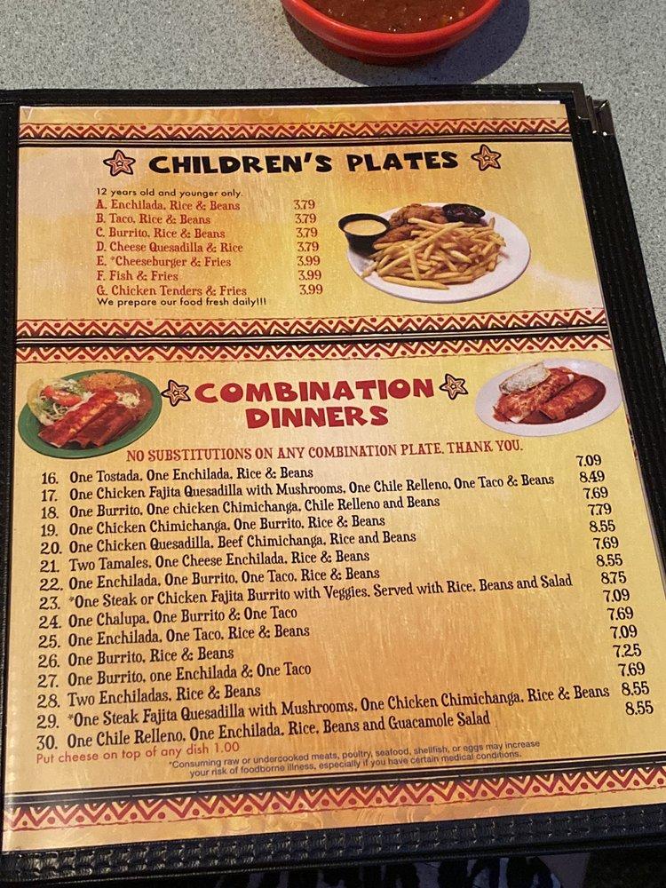 Menu at Mi Hacienda Mexican Restaurant, Decatur