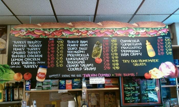 Menu at Sal, Kris & Charlie's Deli restaurant, New York City