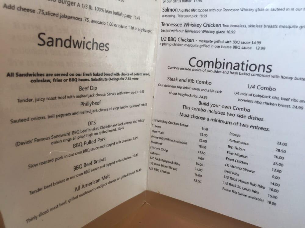 Menu at The Rib Co BBQ, Twentynine Palms