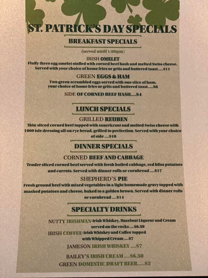 Menu at Traders Seafood Steak & Ale steakhouse, Chesapeake Beach