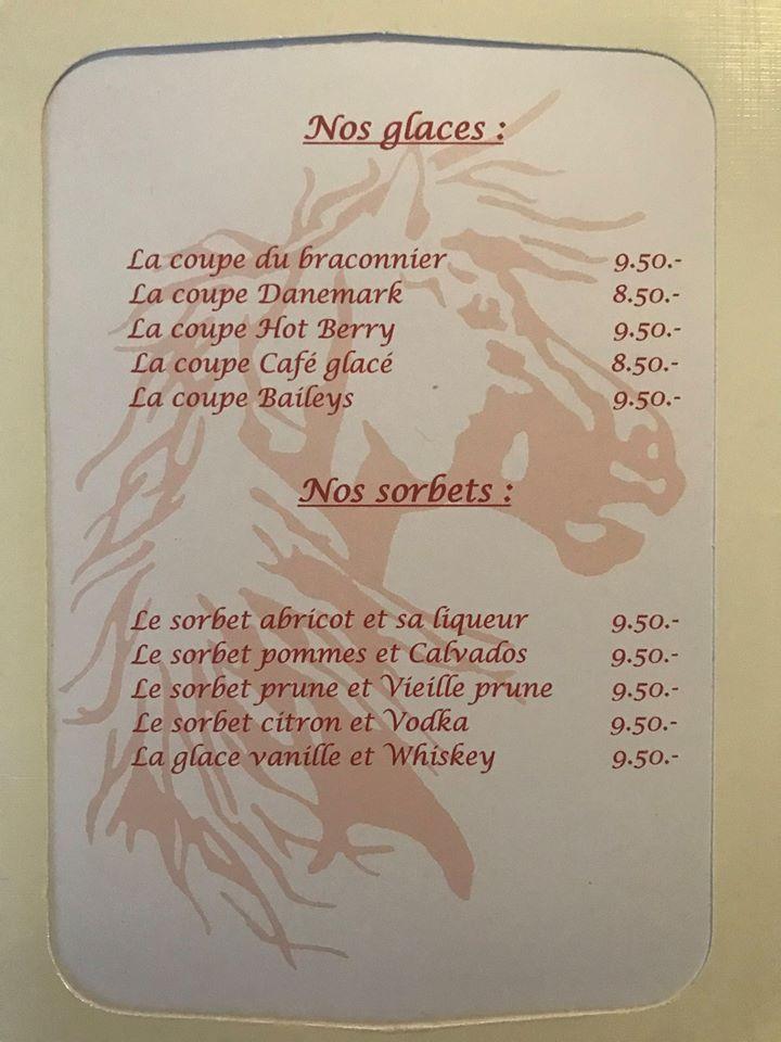 Menu au Cheval Blanc, Orvin