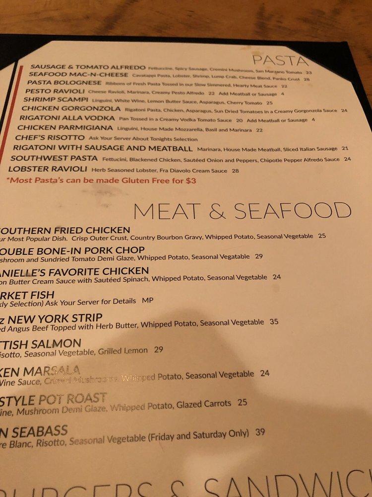 Menu at Danielle's Scratch Kitchen restaurant, Castle Rock