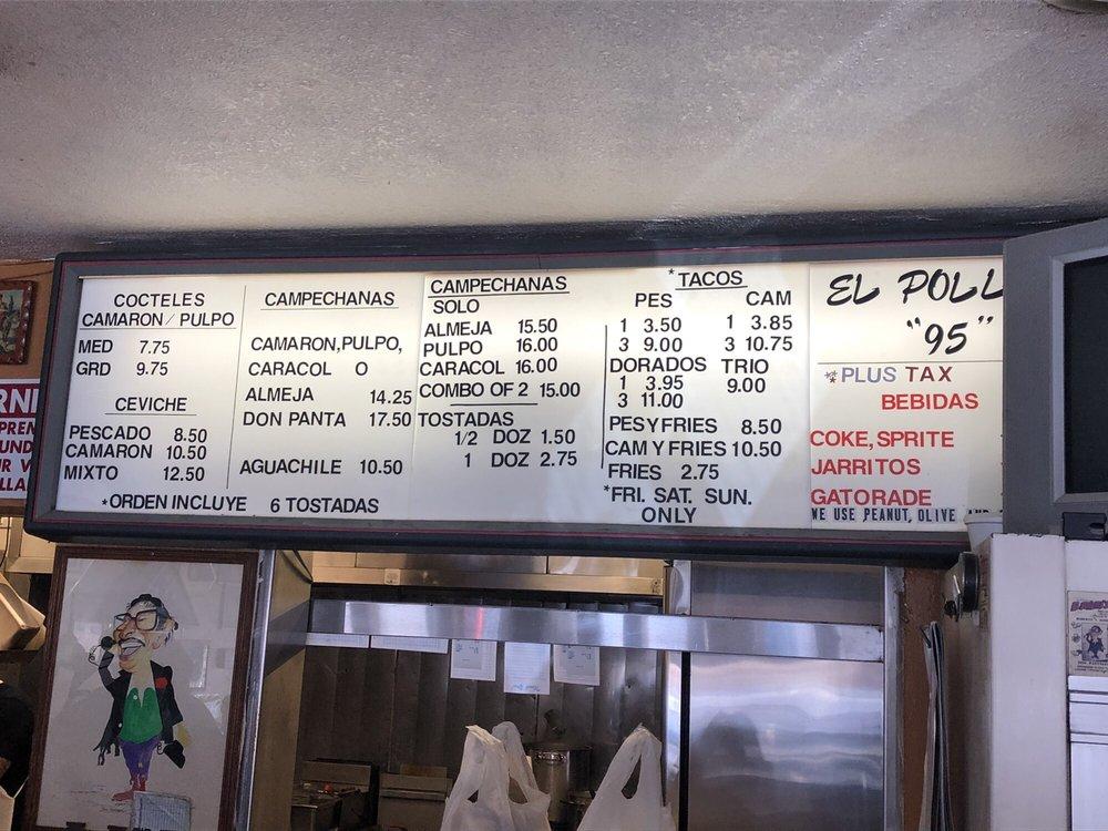 Menu at El Pollero 95 restaurant, Bell