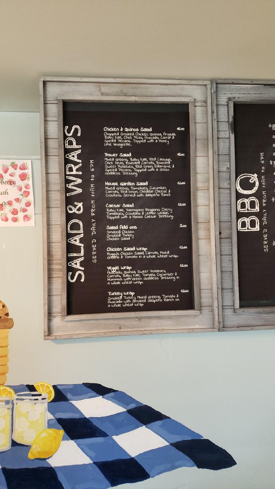 Menu at Foggy Nantucket BBQ, Nantucket