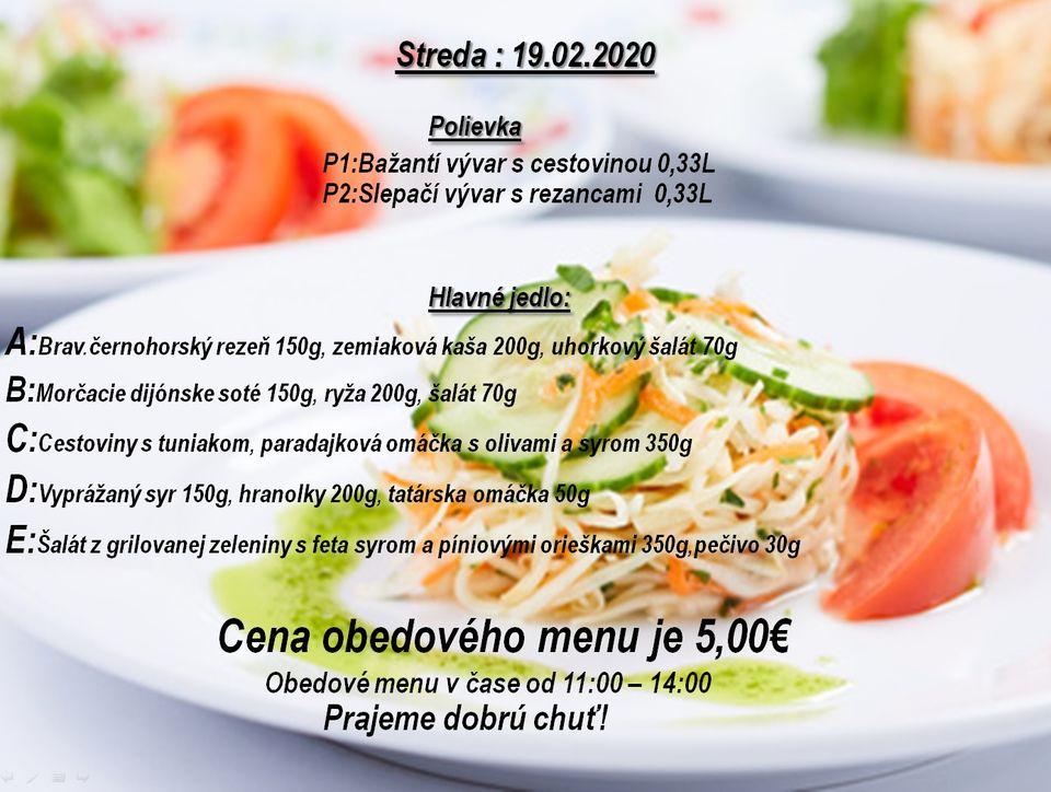 Menu at Hotel Auto Jas pub & bar, Nitra