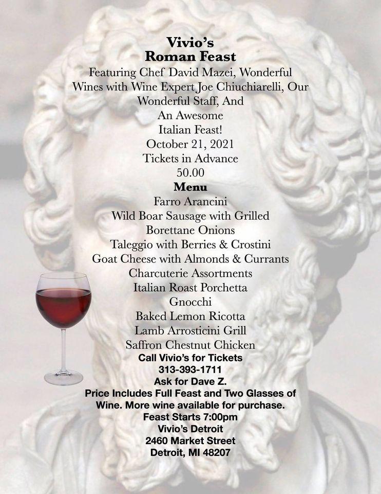 Menu at Vivio's Detroit Eastern Market pub & bar, Detroit