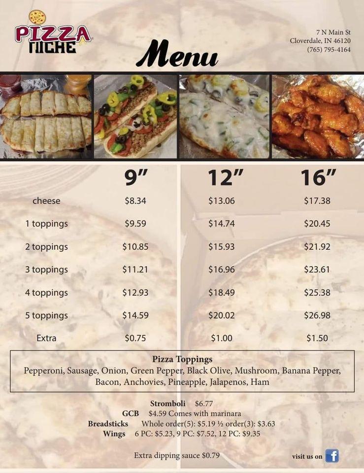 Menu at Lily's Pizza Niche pizzeria, Cloverdale, 7 N Main St