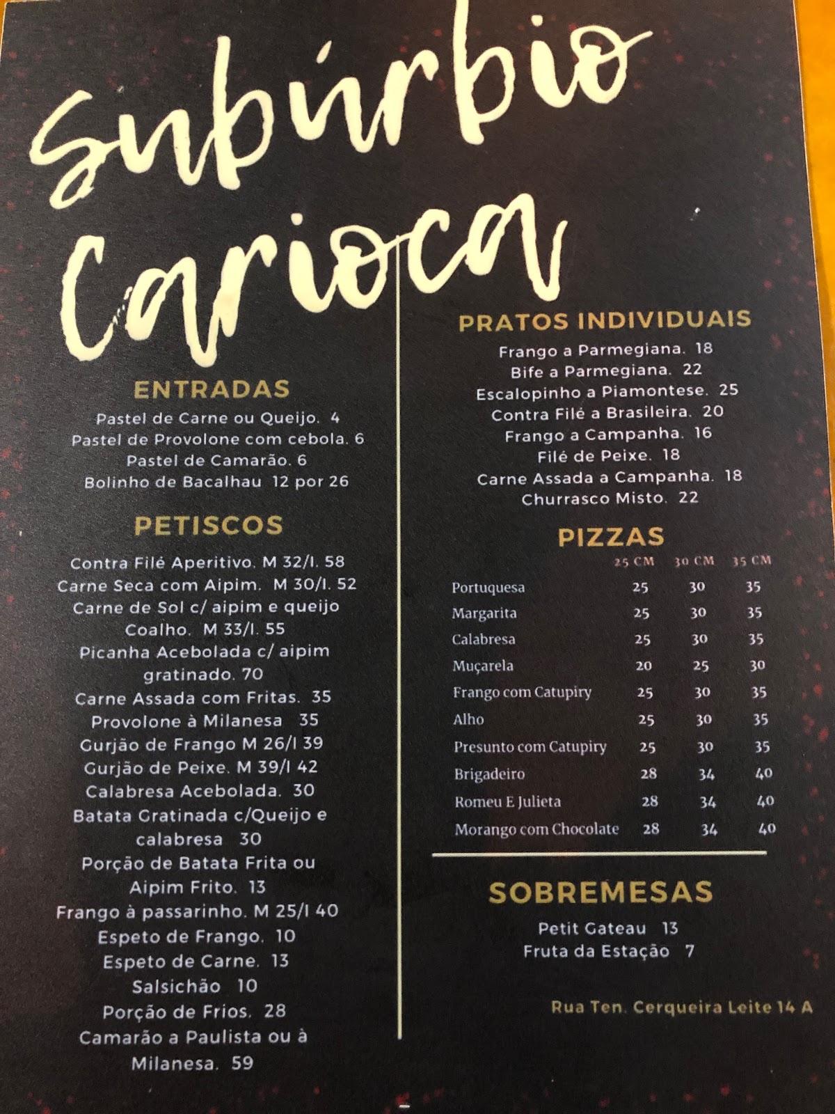 Menu em Subúrbio carioca do bx pub & Bar, Rio de Janeiro