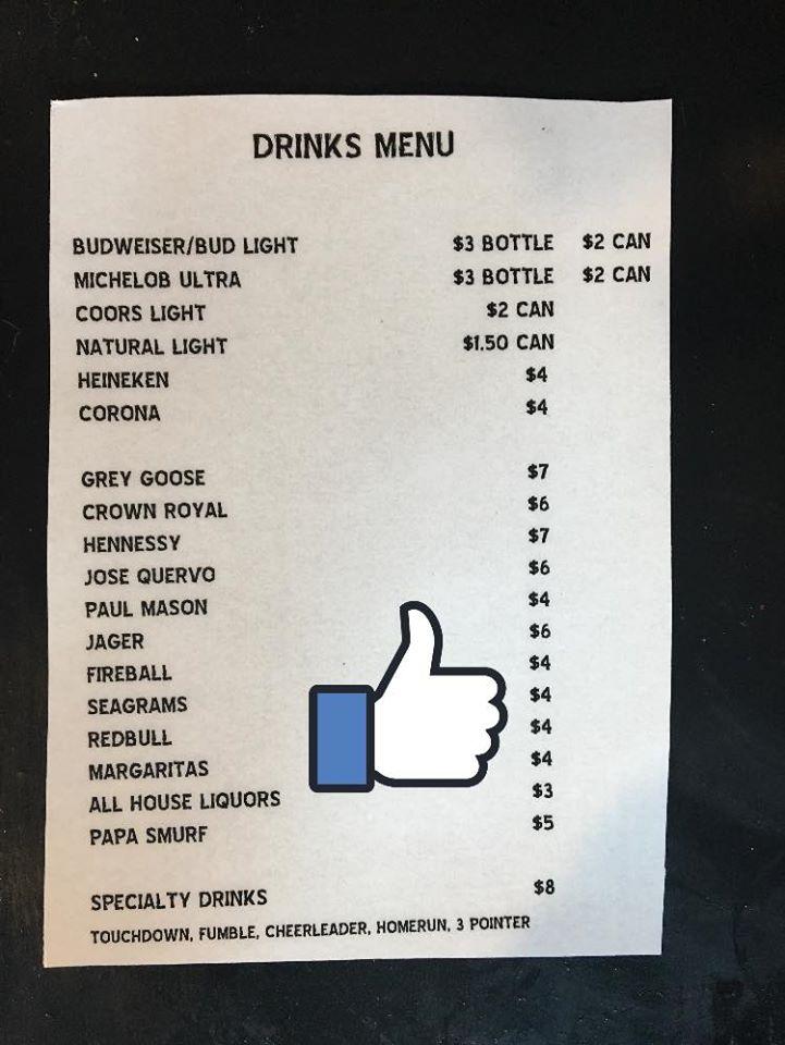 Menu at The 5th Quarter Bar and Grill, Gaston