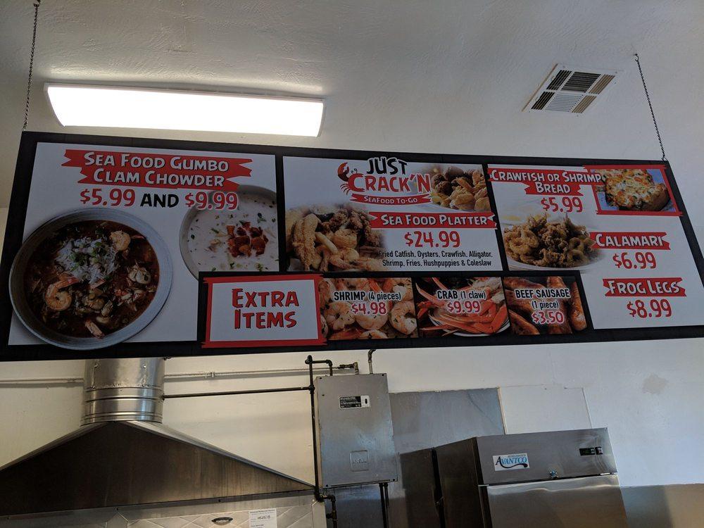 Menu at Just Crack'N restaurant, Pittsburg