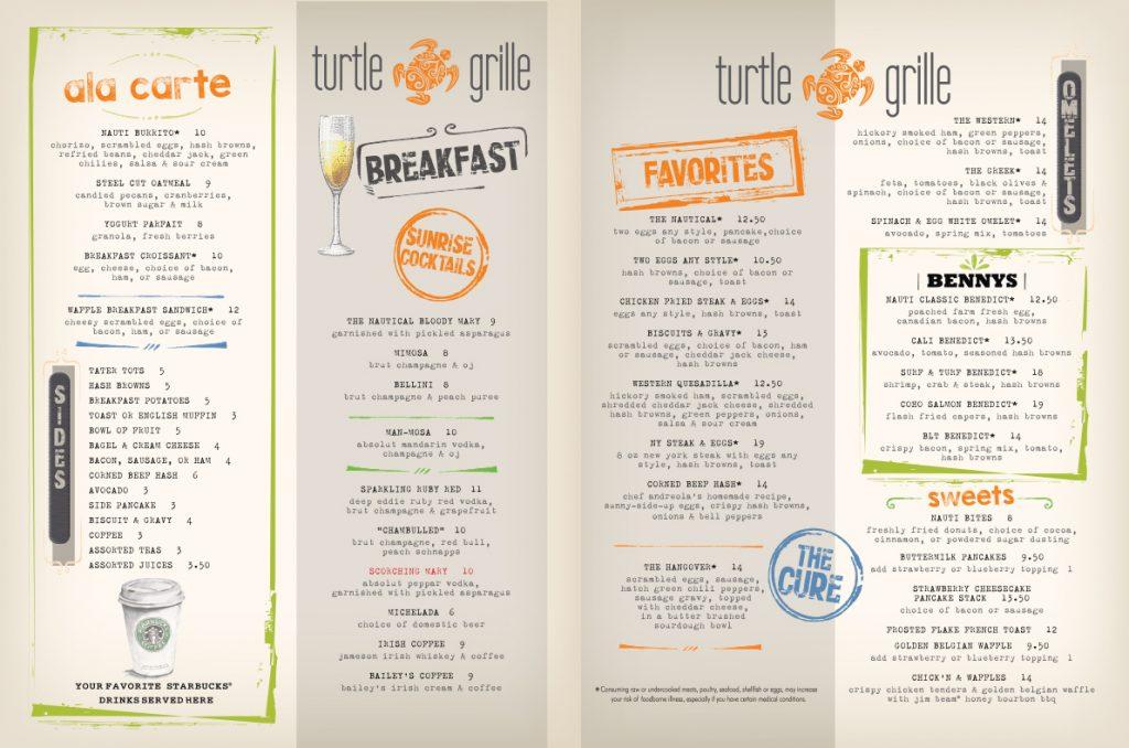 Menu at The Nautical Beachfront Resort pub & bar, Lake Havasu City
