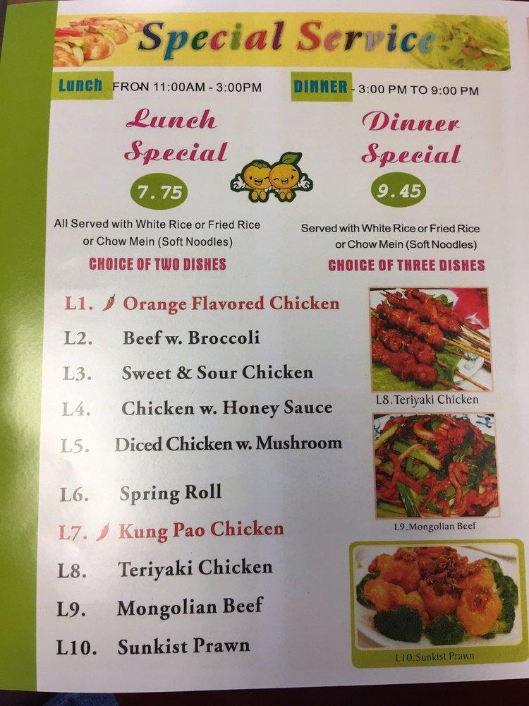 Menu at China One Restaurant, Santa Maria