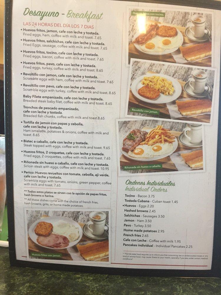 Menu at Pasapoga Restaurant, Kendall West